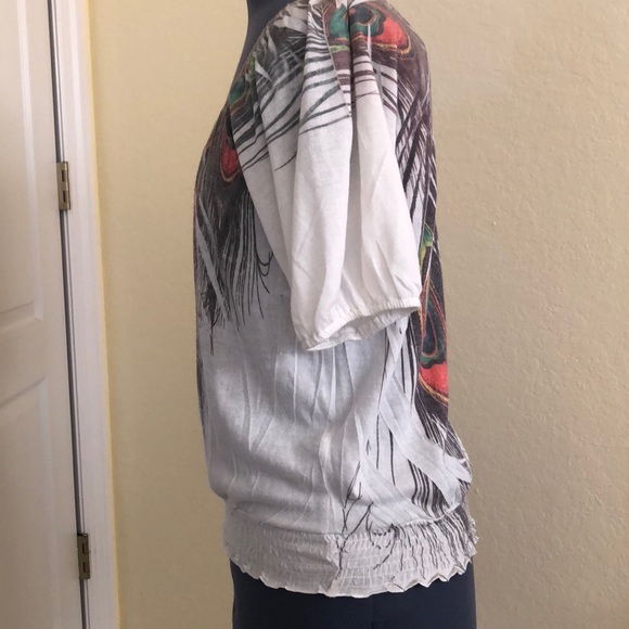 Forever 21 | Sweaters | Peacock Feather Print Light Sweater | Poshmark